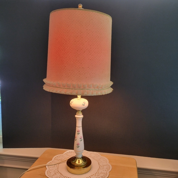 Accents | Vintage Slender Floral Table Lamp 28 Tall No Shade | Poshmark